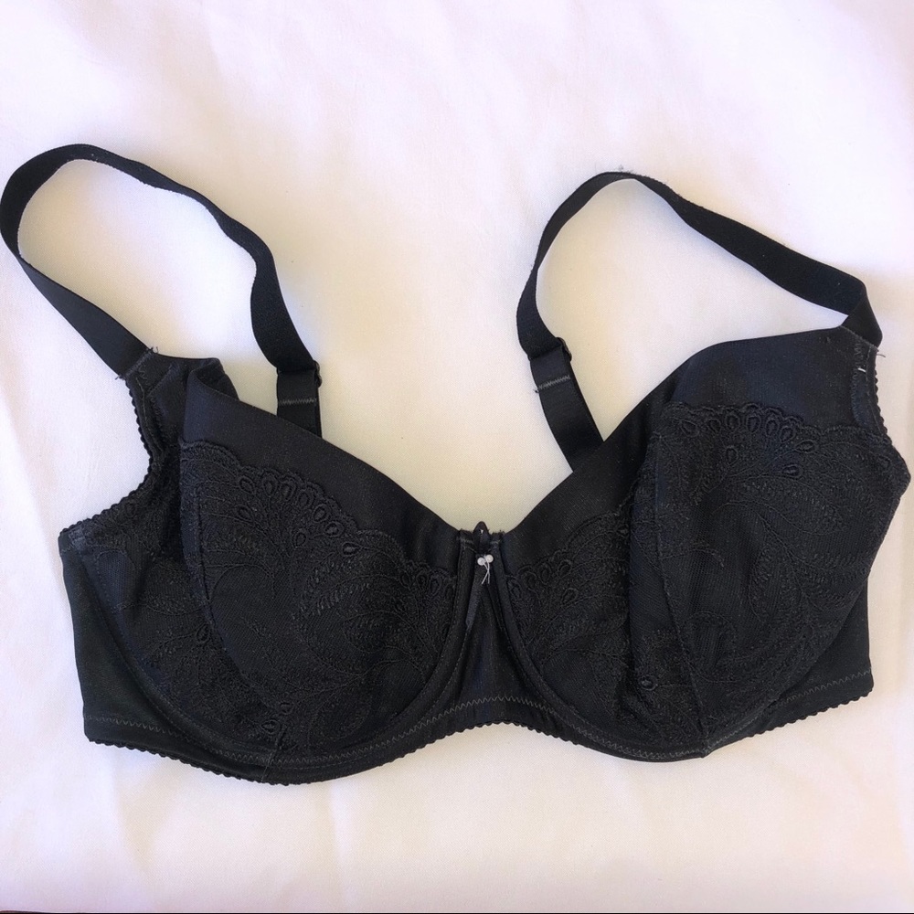 Wacoal 36d Black Bra With Leaf Print B33 - Gem